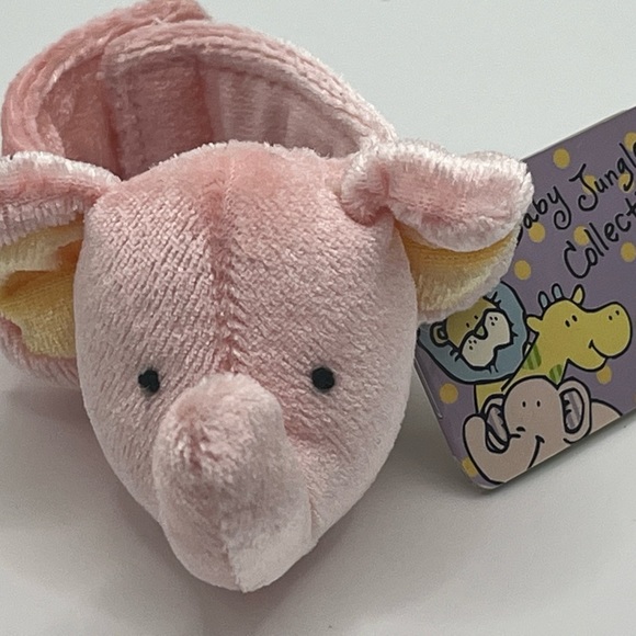 Gund | Toys | Gund Htf Baby Jungle Collection New Pink Elephant Wrist ...